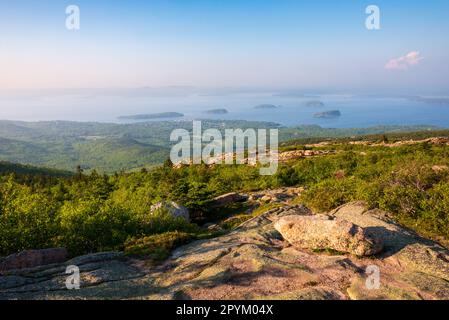 Sunset, Schoodic Point, Schoodic Peninsula, Acadia National Park, Maine ...