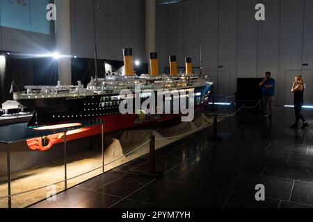 12 meters long, 4 meters beam and 3.7 meters depth model of the Titanic ...