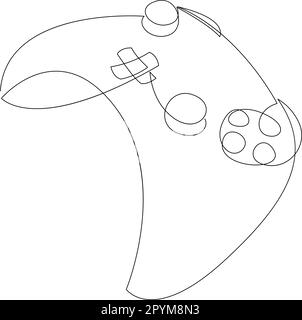 Game controller continuous one line drawing outline vector illustration ...