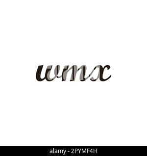 letter wx simple linked geometric line symbol vector Stock Vector Image ...
