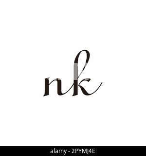 Letter nk connect geometric symbol simple logo vector Stock Vector ...