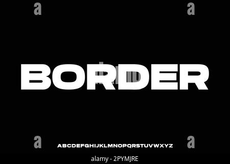 Strong bold sans serif display font vector. Modern buffalo typeface ...