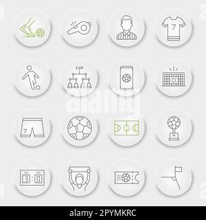 Set of soccer symbols. Football club illustration Stock Vector Image ...