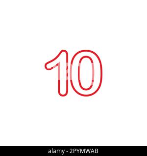 Number ten concept poster illustration Stock Vector Image & Art - Alamy