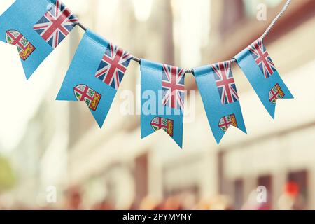 Small national flags of the Fiji on a white background Stock Photo - Alamy