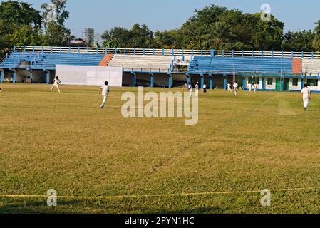 small kids playing cricket in stadium playground in india Stock Photo ...