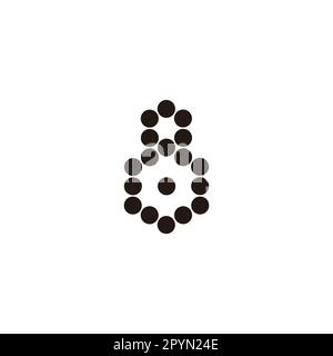 Number 6 circles, hexagon geometric symbol simple logo vector Stock ...