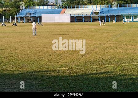 small kids playing cricket in stadium playground in india Stock Photo ...