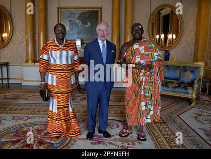King Charles III receives His Majesty Otumfuo Osei Tutu II, Asantehene ...