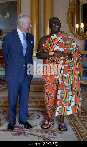 King Charles III receives His Majesty Otumfuo Osei Tutu II, Asantehene ...