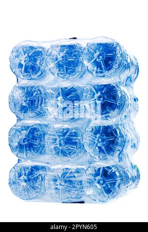 pack of twelve half litre plastic bottles with water Stock Photo - Alamy