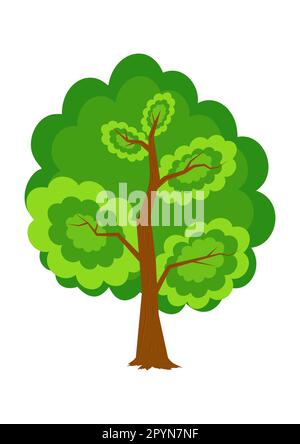 Cute tree clipart, nature illustration vector Stock Vector Image & Art ...