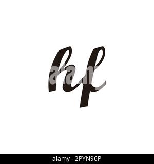 Letter hf connect geometric symbol simple logo vector Stock Vector ...