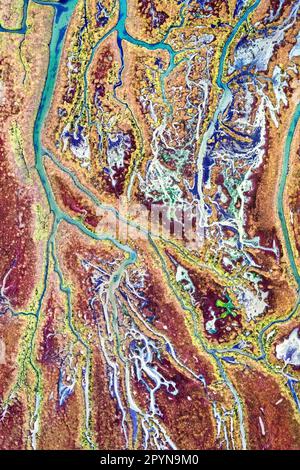 The Delta of Aliakmon ("Haliacmon") river from above. Pieria, Central ...