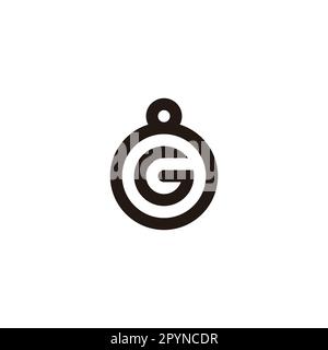 Number 3 in letter g circle geometric symbol simple logo vector Stock ...