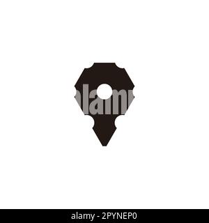 location lock concept symbol isolated cartoon vector illustration Stock ...