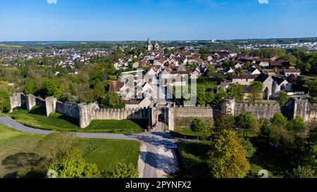 Aerial view of the city walls of Provins Stock Photo - Alamy