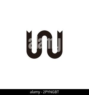 Letter E ribbon, curve geometric symbol simple logo vector Stock Vector ...