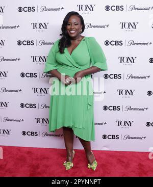 Crystal Lucas-Perry arrives at the 76th annual Tony Awards on Sunday ...