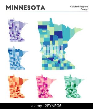 Minnesota map. Borders of Minnesota for your infographic. Vector US ...