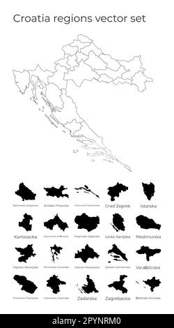 Croatia map collection. Borders of Croatia for your infographic ...