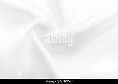 A twisted piece of white fabric. White material or texture with waves ...