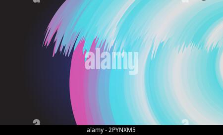 Abstract blue and violet rounded twisted circular cosmic rainbow ...