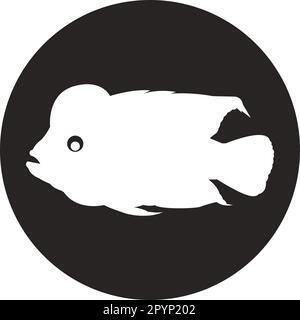 louhan fish icon vector illustration symbol design Stock Vector Image ...