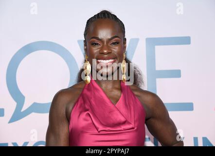 Tunde Oyeneyin attends a special screening of Screen Gems' "Love Again ...