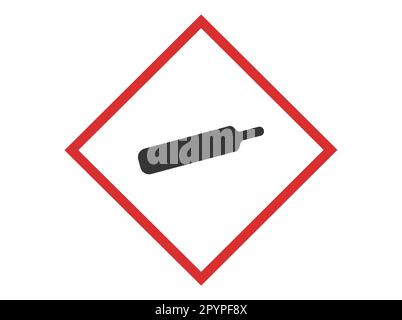 set of globally harmonized system hazard pictograms on white background ...