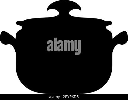 kitchen object cooking pot minimalistic vector illustration Stock ...