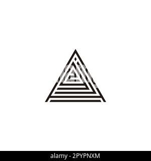 Letter A, L, j, g and number 2, triangle line geometric symbol simple logo vector Stock Vector ...