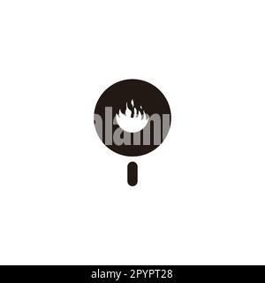 simple geometric pan cook symbol icon vector Stock Vector Image & Art ...