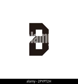 Letter g shaped D square, geometric symbol simple logo vector Stock ...