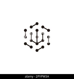 Letter a hexagon, molecules rounded geometric symbol simple logo vector Stock Vector Image & Art ...