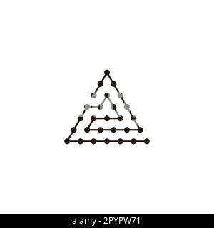 Number 2 triangle, molecules geometric symbol simple logo vector Stock ...