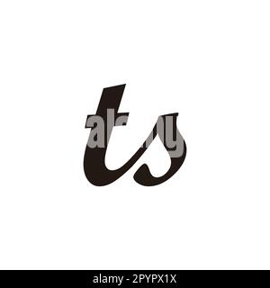 Letter ts connect geometric symbol simple logo vector Stock Vector ...