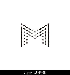 Letter r molecules, lines geometric symbol simple logo vector Stock ...