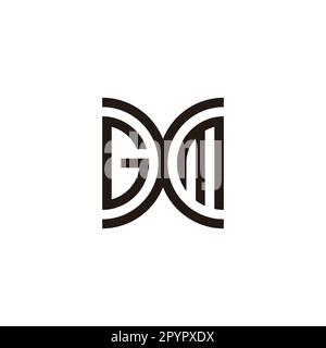 Letter gxm curve geometric symbol simple logo vector Stock Vector Image ...