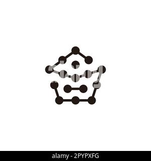 Letter e polygon, molecules geometric symbol simple logo vector Stock Vector Image & Art - Alamy