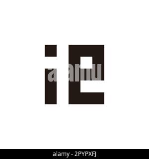 letters ie simple square geometric logo Stock Vector Image & Art - Alamy