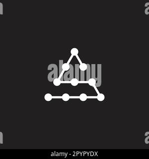 Letter M and v triangle, molecules geometric symbol simple logo vector ...