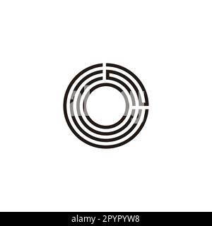 Letter G, N and number 3 circle geometric symbol simple logo vector Stock Vector Image & Art - Alamy
