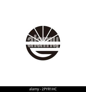 Letter S sun geometric symbol simple logo vector Stock Vector Image ...