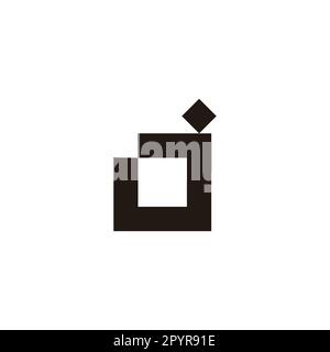 Letter Z and N, square round geometric symbol simple logo vector Stock ...