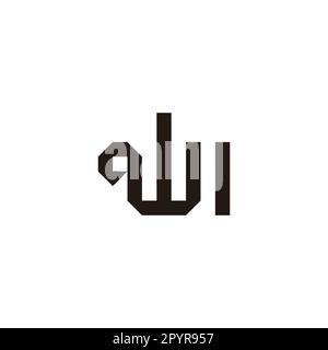 Modern kufic square calligraphy Bismillah. Basmallah or Bismillah means ...