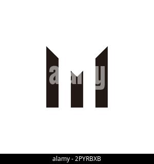 Letter M outlines geometric symbol simple logo vector Stock Vector ...