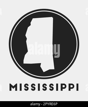 Mississippi map, stylish location icon with Mississippi map and flag ...