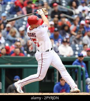 Washington Nationals' Riley Adams in action during a baseball game ...