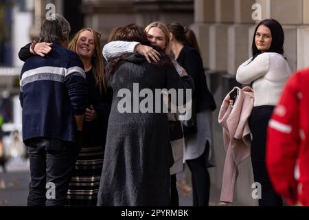 Family members of Biannca Edmunds are seen outside the Supreme Court of ...
